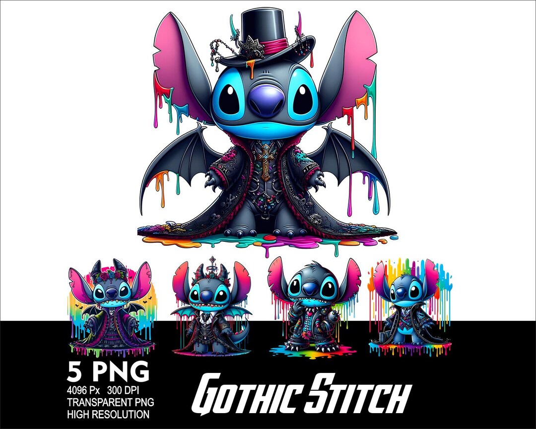 Gothic Stitch 5 PNG Design for Sublimation Png 300DPI High Resolution ...