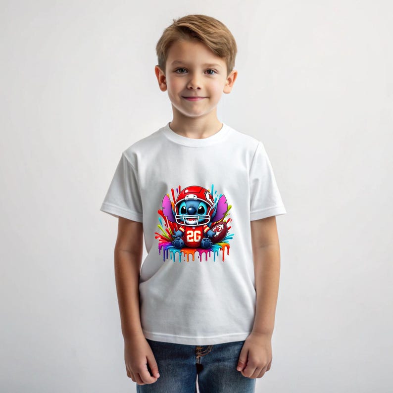 Stitch Football Kids 5 PNG Design for Sublimation Png 300DPI High ...