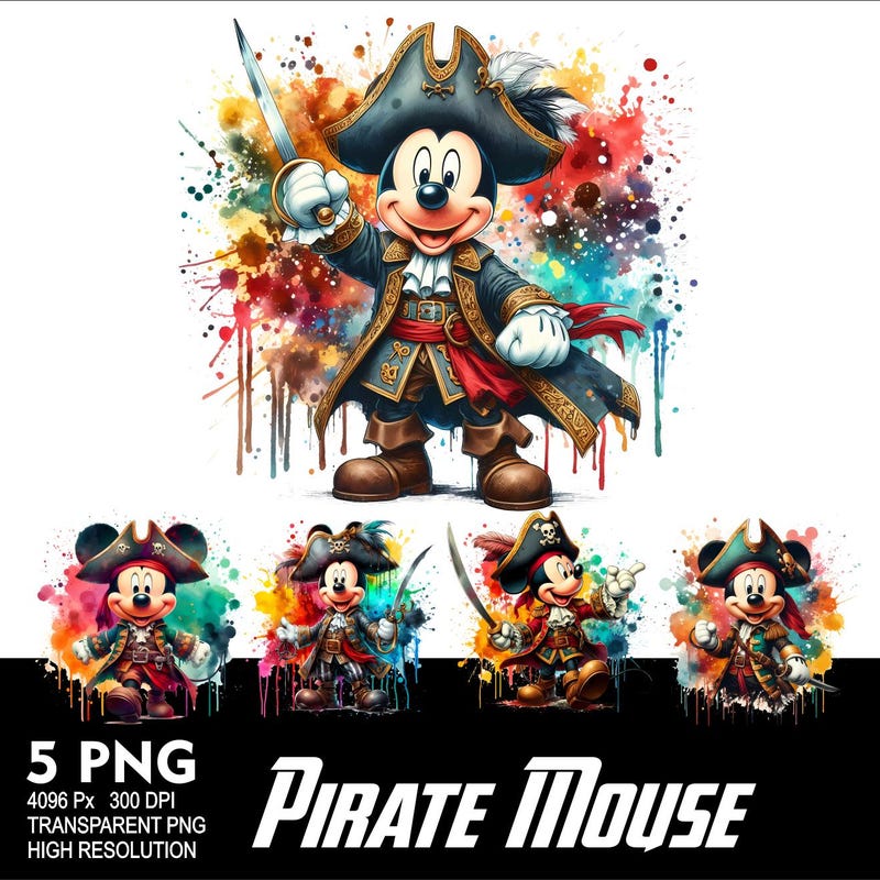 Pirate Mickey Mouse - Etsy