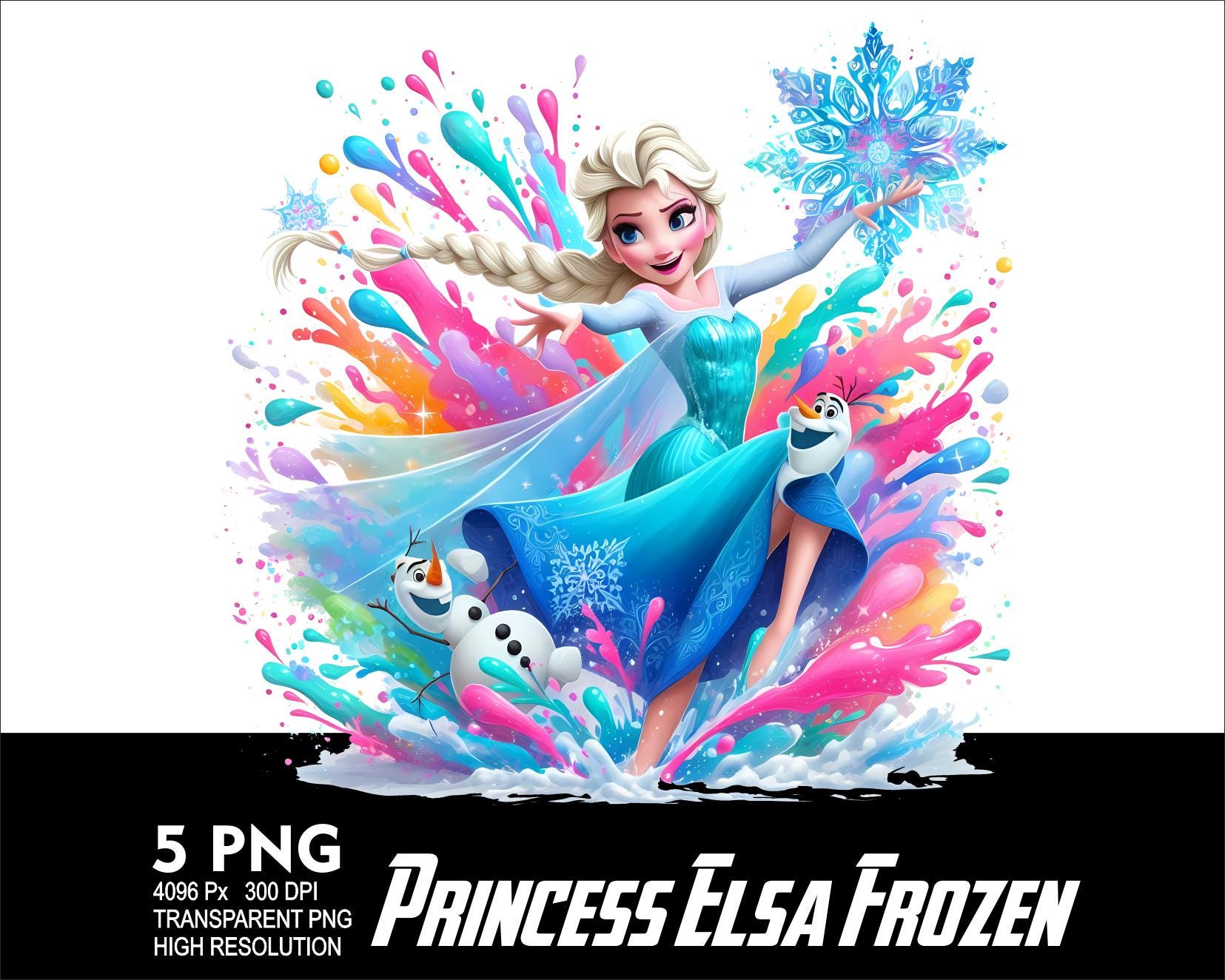 Princess Elsa Frozen 5 PNG Design Sublimation Png 300DPI High ...