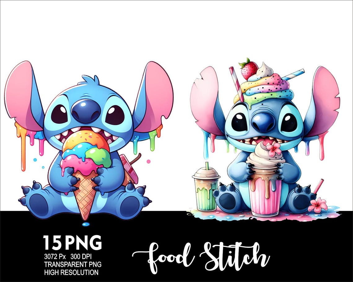 Stitch Food 15 PNG Design for Sublimation Png 300DPI High Resolution ...