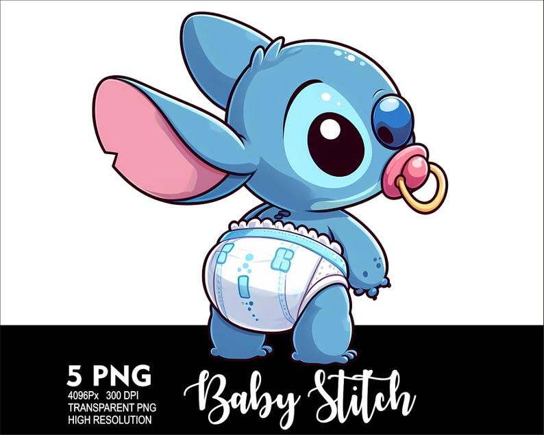 Baby Stitch 5 PNG Design Sublimation Png 300DPI High Resolution Png ...
