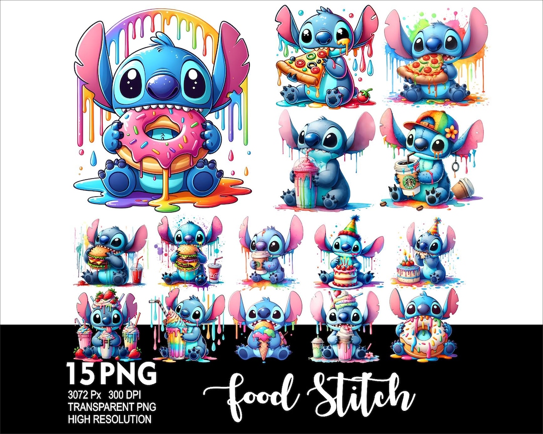 Stitch Food 15 PNG Design for Sublimation Png 300DPI High Resolution ...
