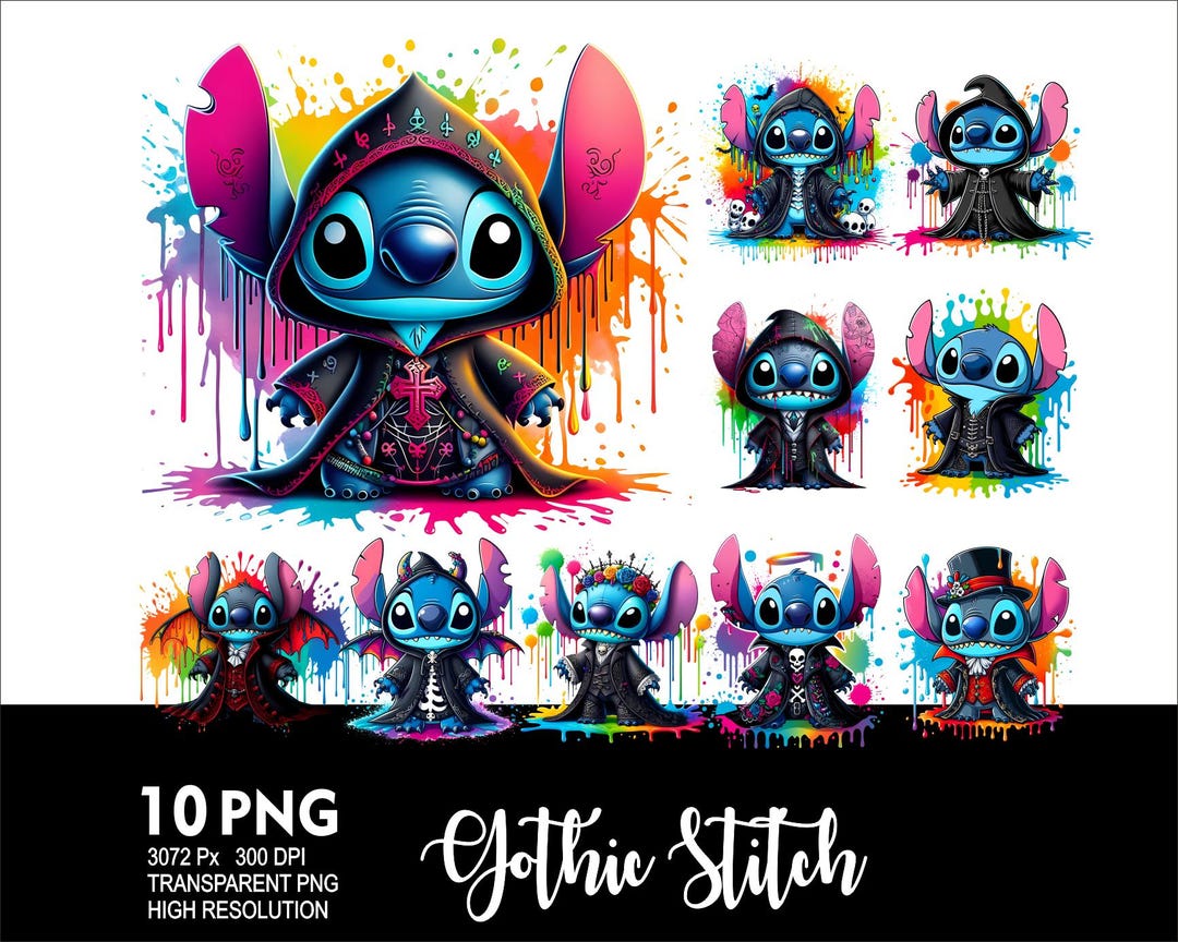 Gothic Stitch 10 PNG Design for Sublimation Png 300DPI High Resolution ...