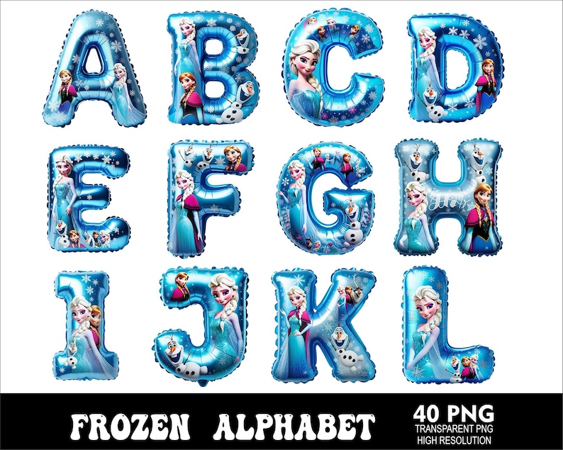 Cartoon Frozen Princess Alphabet PNG Letters Design Cars Letters Png ...