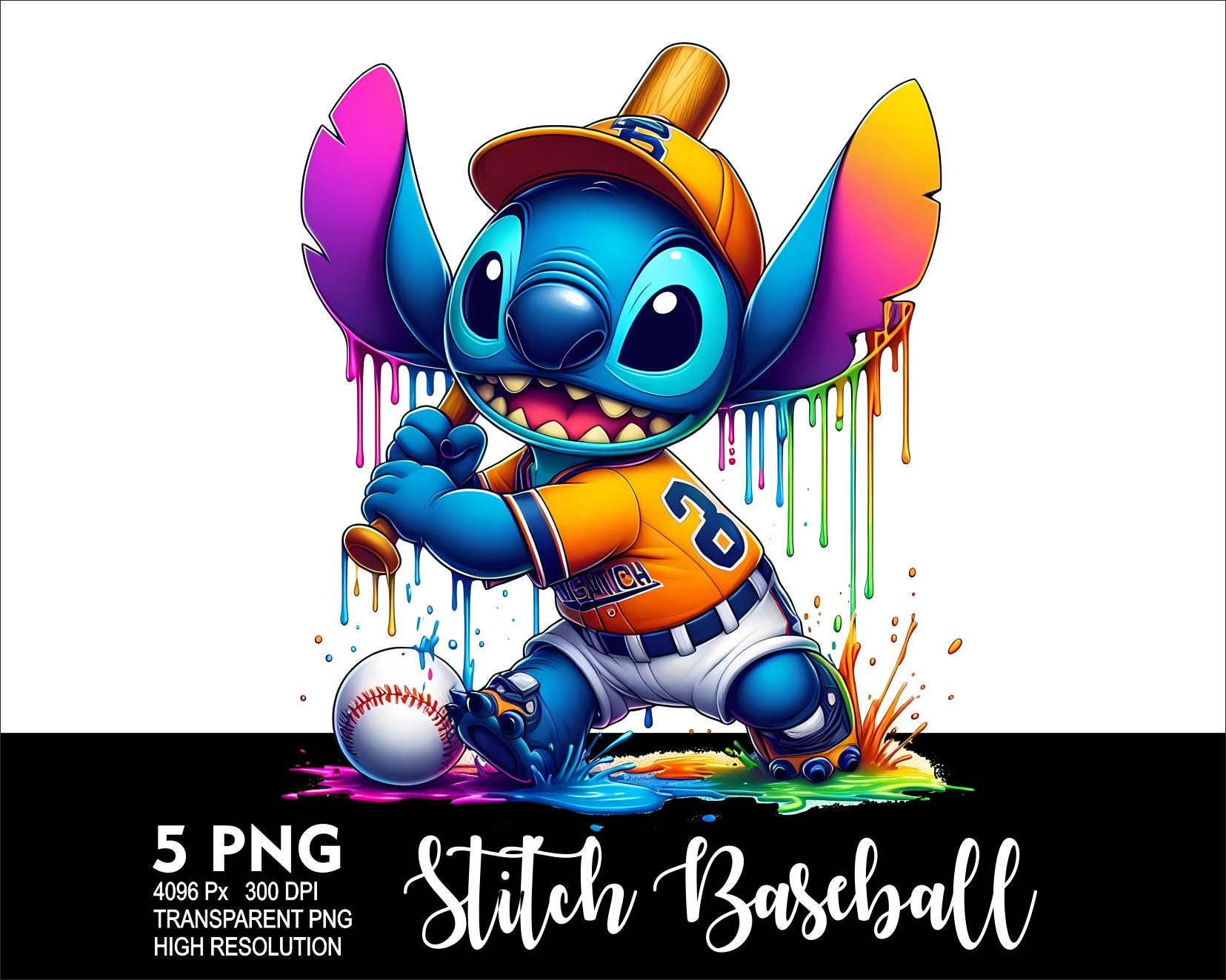 Stitch Baseball 5 PNG Design for Sublimation Png 300DPI High Resolution ...