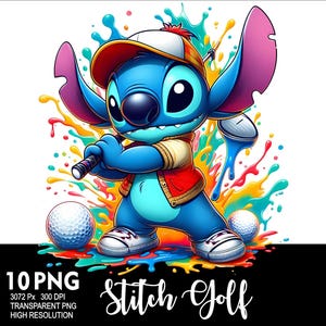 Golf Stitch 10 PNG Design for Sublimation Png 300DPI High Resolution ...