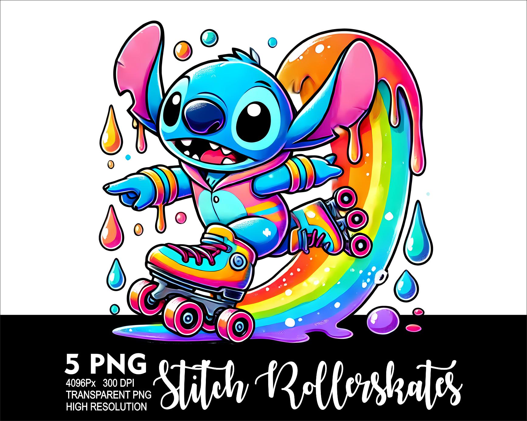 Stitch Rollerskates 5 PNG Design for Sublimation Png 300DPI High ...