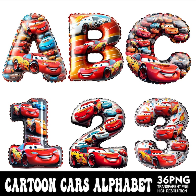 Cars Letters - Etsy