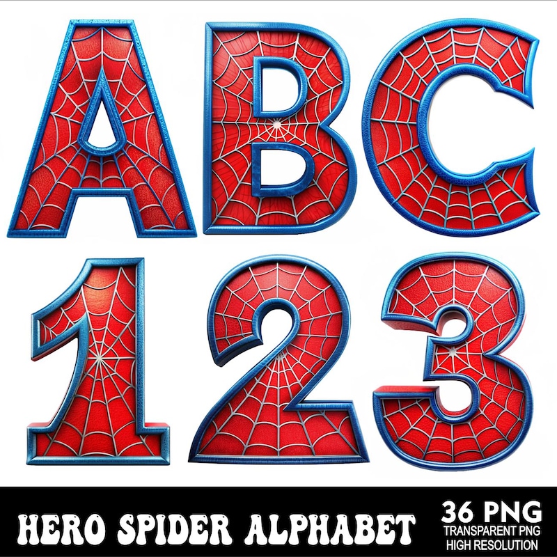 Spiderman Letters - Etsy