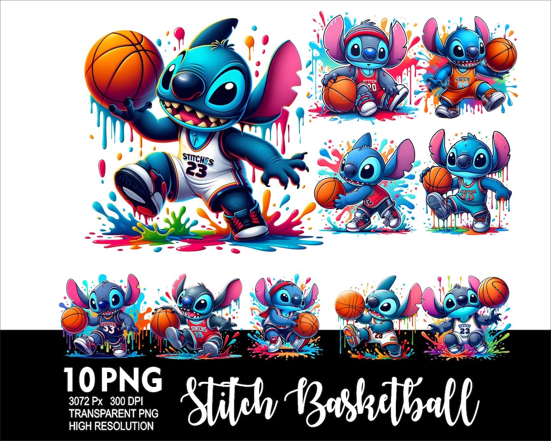 Basketball Stitch 10 PNG Design for Sublimation Png 300DPI High ...