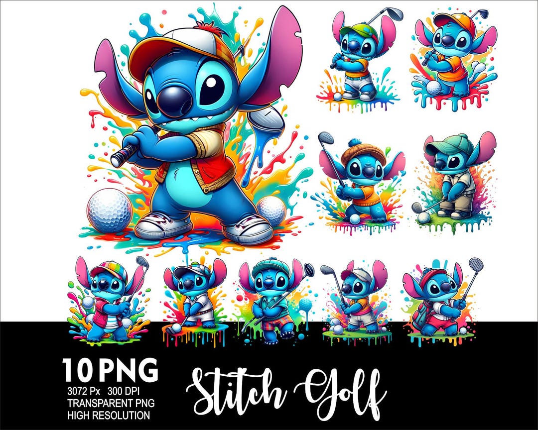 Golf Stitch 10 PNG Design for Sublimation Png 300DPI High Resolution ...