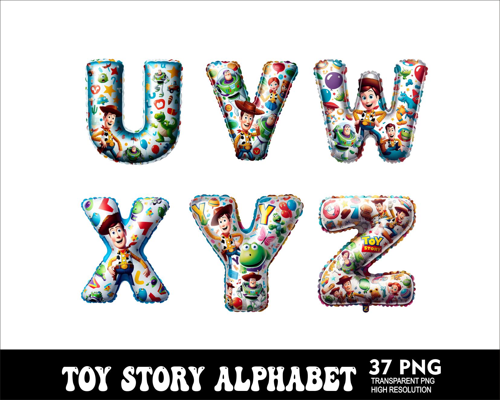 Toy Story Alphabet PNG Letters Design Toy Story Letters Png Baby Party ...