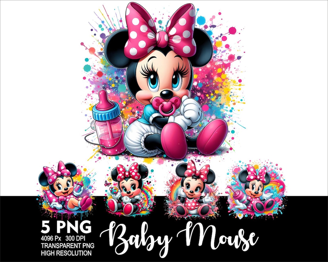 Baby Minnie 5 PNG Design for Sublimation Png 300DPI High Resolution Png ...