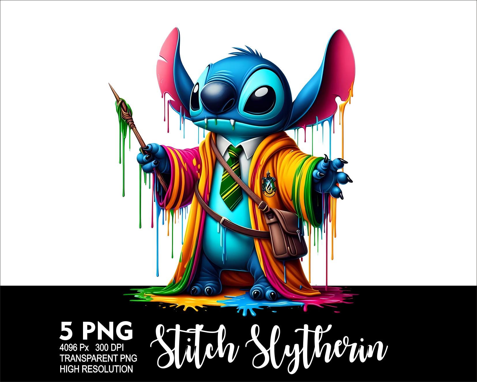 Wizard Stitch Slytherin 5 PNG Design for Sublimation Png 300DPI High ...