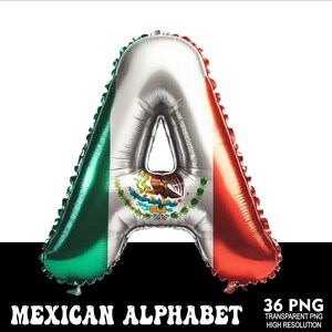 Mexican Flag Alphabet PNG Letters Design Mexican Flag Letters Png Party ...