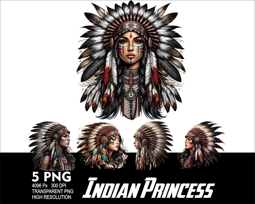 Indian Princess 5 PNG Design for Sublimation Png 300DPI High Resolution ...