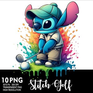 Golf Stitch 10 PNG Design for Sublimation Png 300DPI High Resolution ...