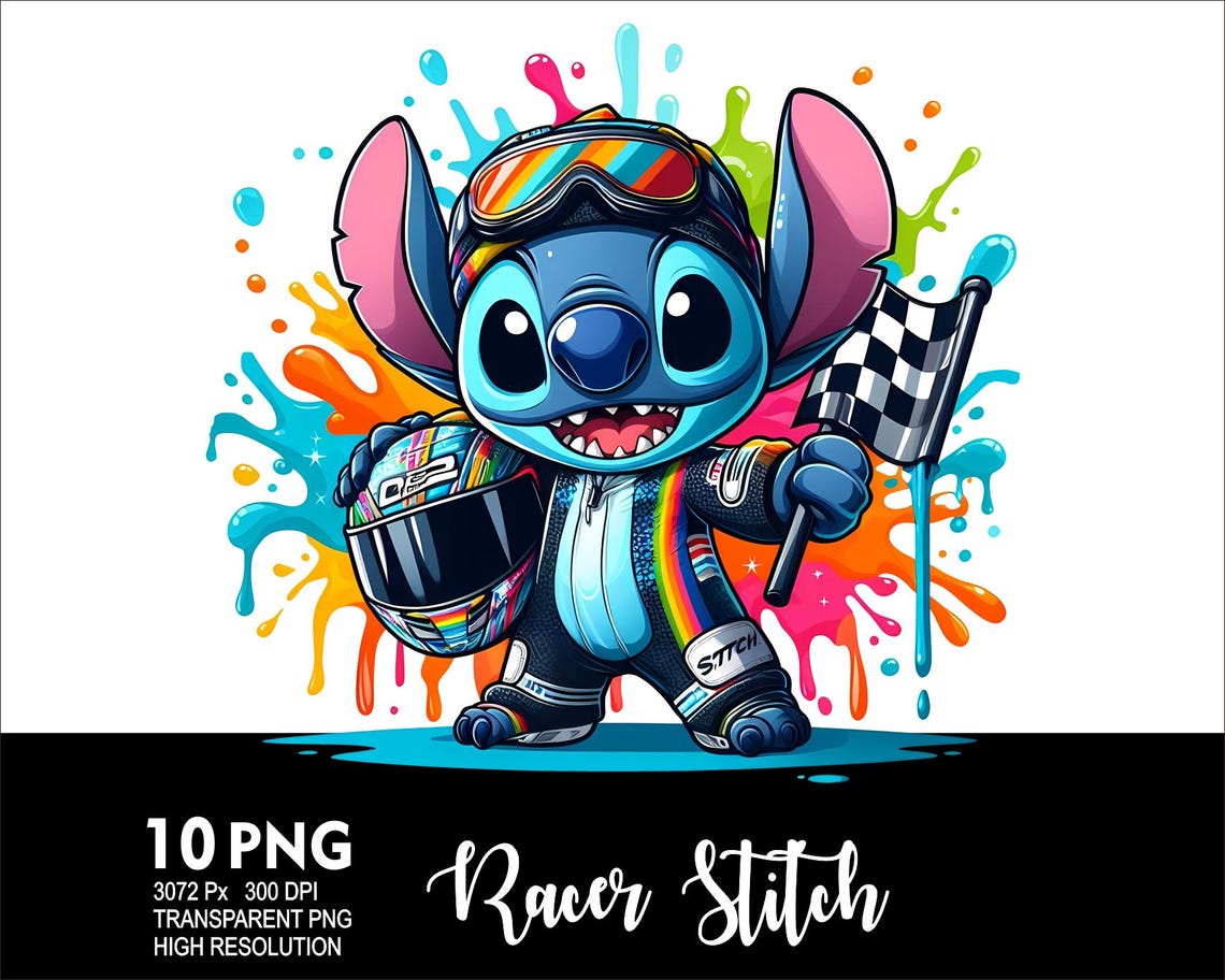 Racer Stitch 10 PNG Design for Sublimation Png 300DPI High Resolution ...