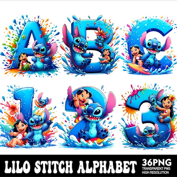 Fuente de lilo y stitch - Etsy México