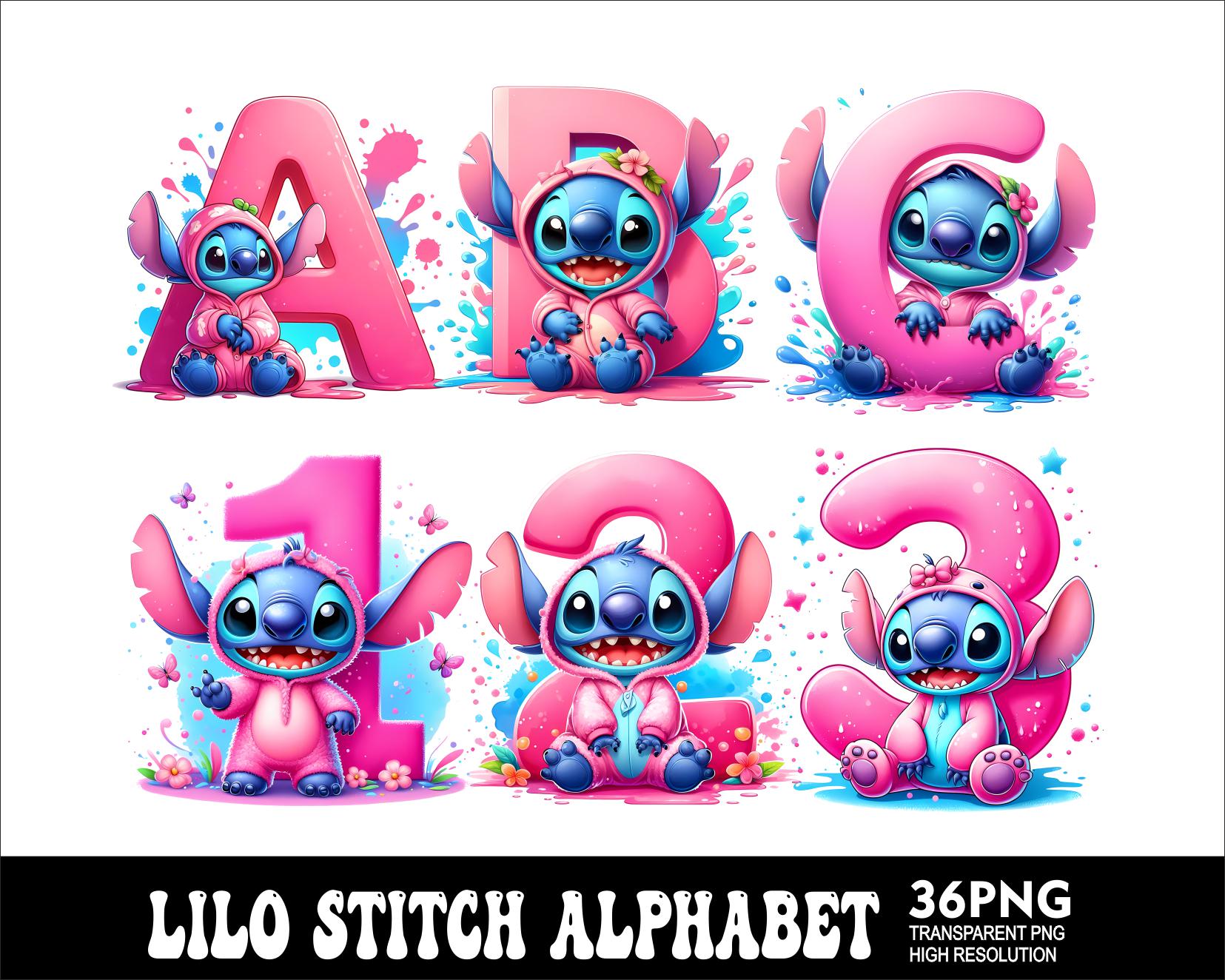 Letras PNG del alfabeto de Lilo Stitch de dibujos animados Diseño ...
