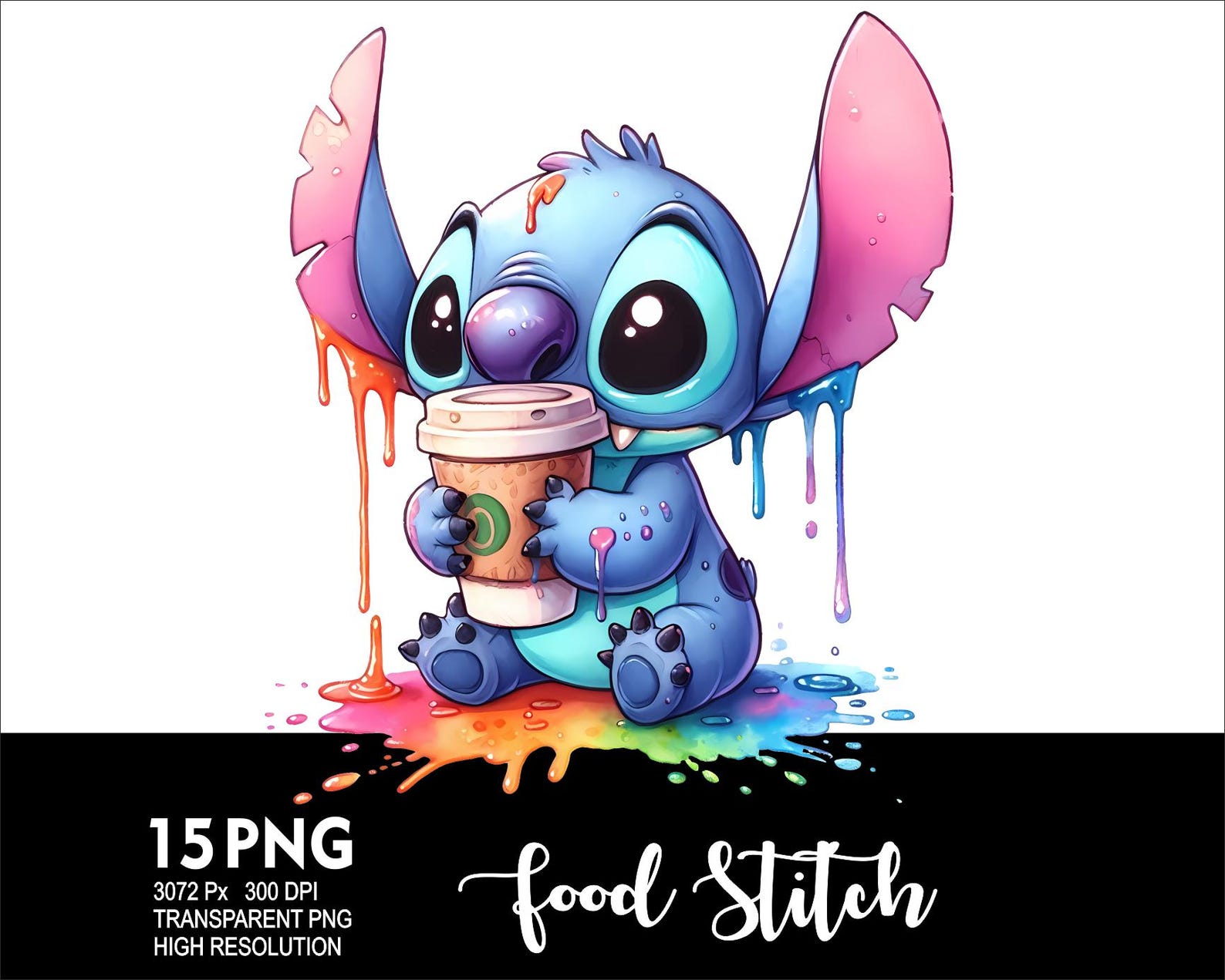Stitch Food 15 PNG Design for Sublimation Png 300DPI High Resolution ...