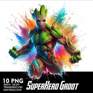 Superhero Groot 10 PNG Mouse Design for Sublimation Png 300DPI High ...