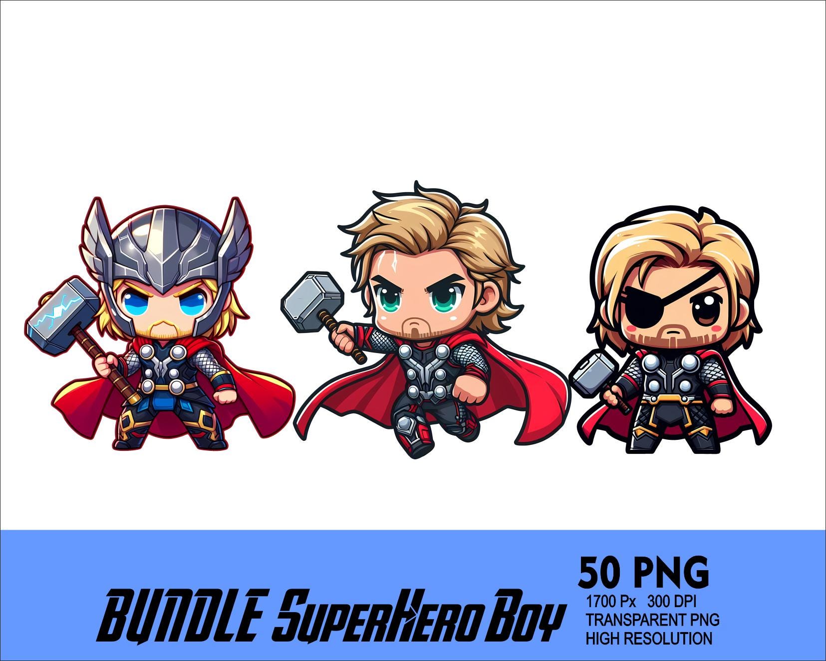 50 BUNDLE Superhero Boy Clipart PNG Mouse Design for Sublimation Png ...
