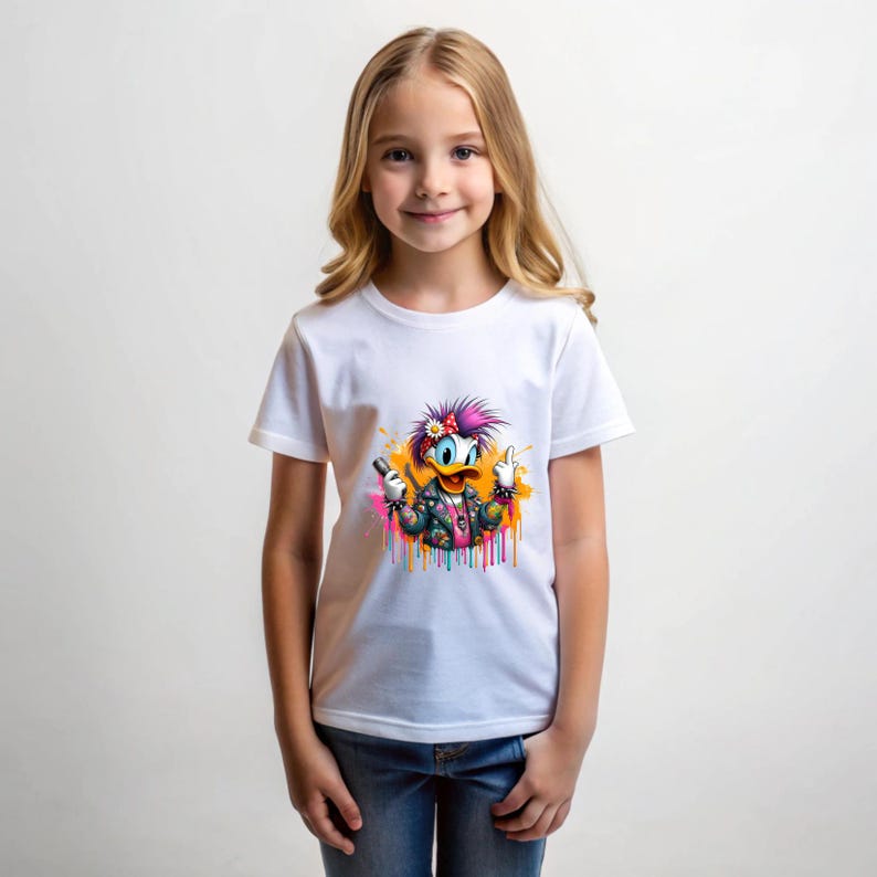Punk Girl Duck 5 PNG Daisy Girl Design for Sublimation Png 300DPI High ...