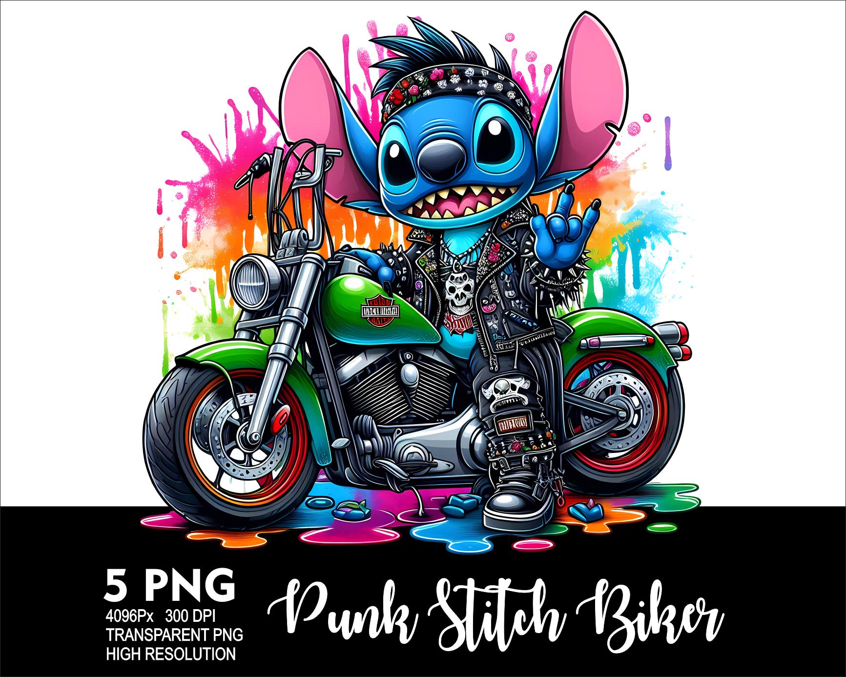 Punk Stitch Biker 5 PNG Design for Sublimation Png 300DPI High ...