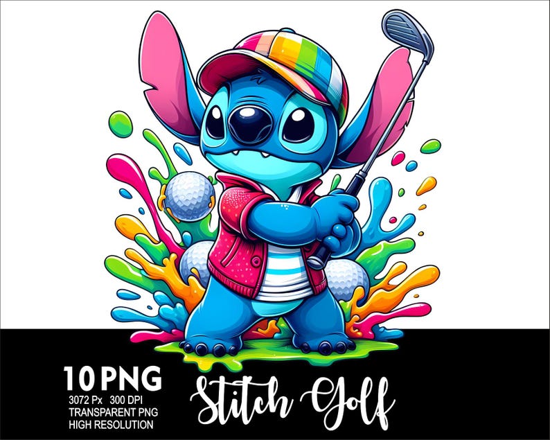 Golf Stitch 10 PNG Design for Sublimation Png 300DPI High Resolution ...