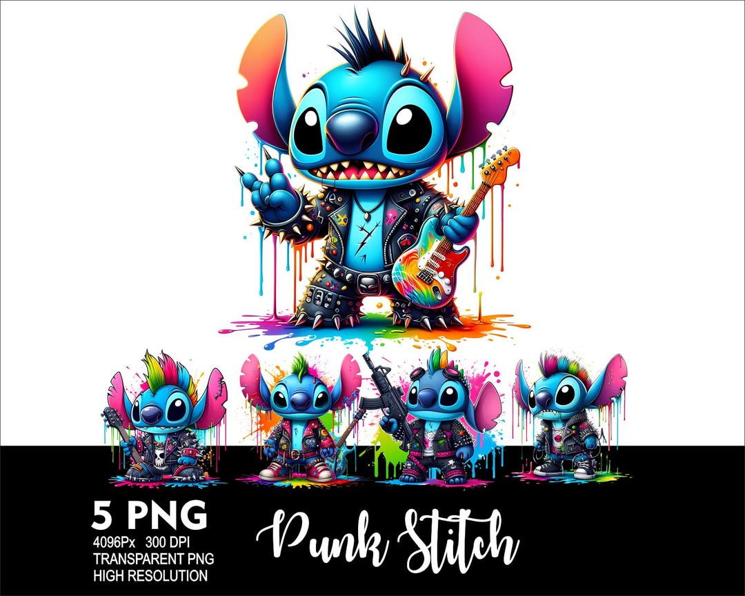 Punk Stitch 5 PNG Design for Sublimation Png 300DPI High Resolution Png ...