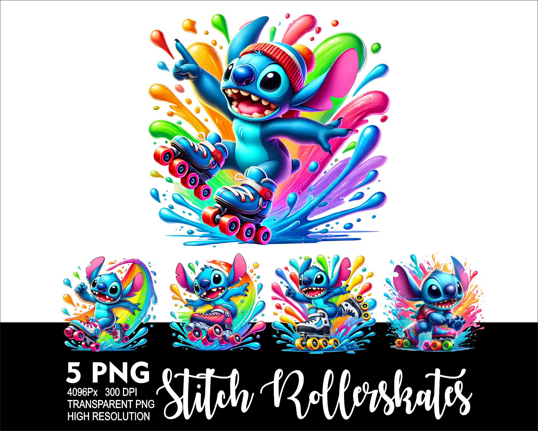 Stitch Rollerskates 5 PNG Design for Sublimation Png 300DPI High ...