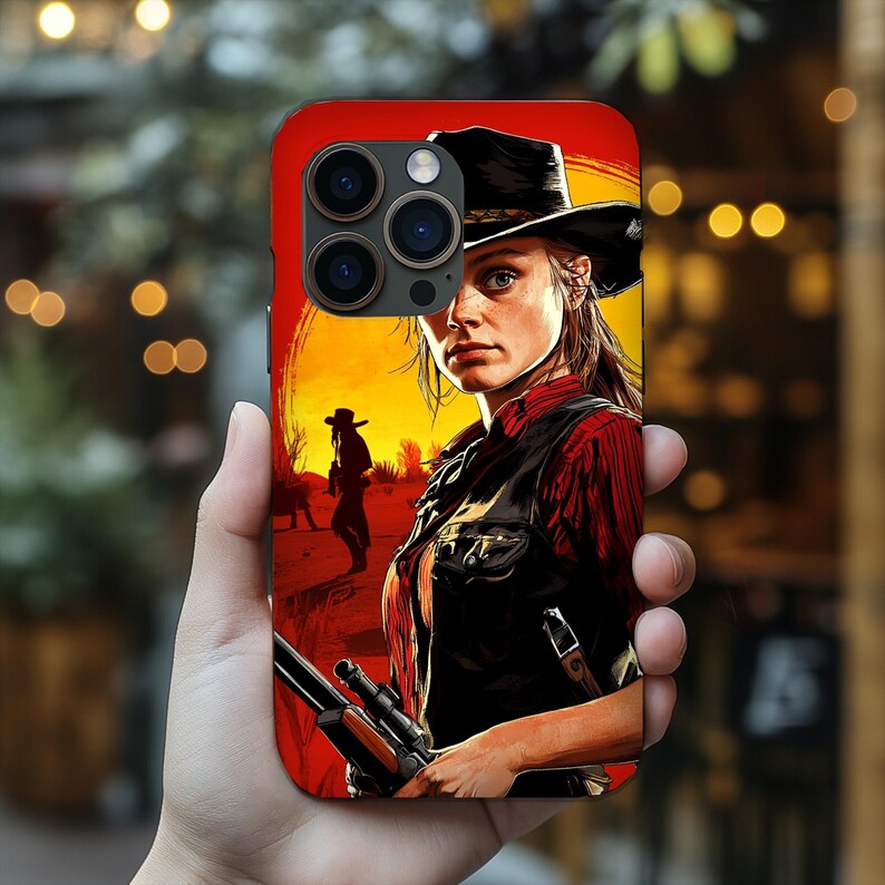 Female Red Dead Redemption Gamer iPhone 15, 14, 13, 12, 11, X, XS, 7, 8 ...