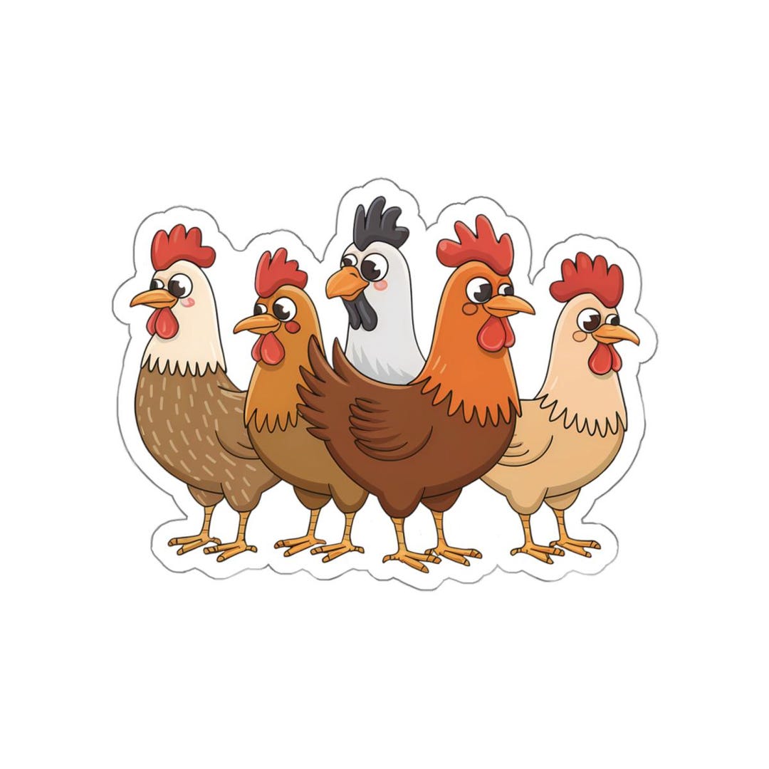 Chicken Die-cut Stickers, Homesteader Gift, Backyard Chickens Decal ...