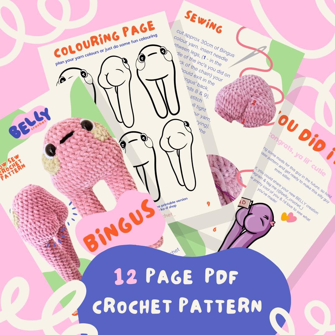 DIGITAL DOWNLOAD*** Bingus, Fun and Simple Amigurumi Crochet Pattern - Etsy
