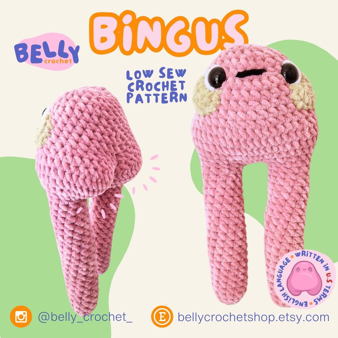 DIGITAL DOWNLOAD*** Bingus, Fun and Simple Amigurumi Crochet Pattern ...