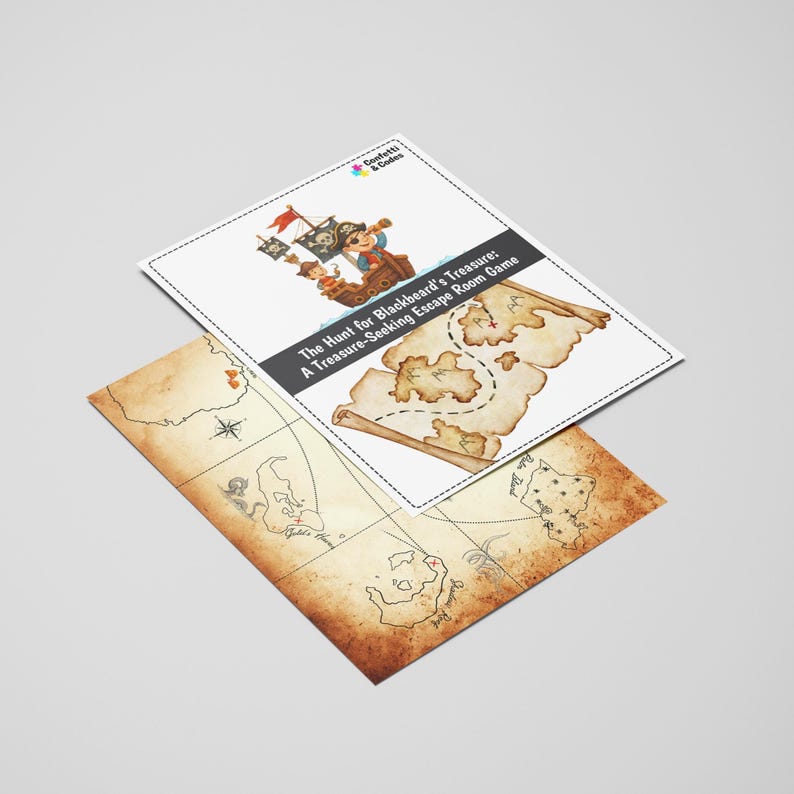 Pirate Treasure Hunt Escape Room Game: Kids' Printable Adventure (ages ...