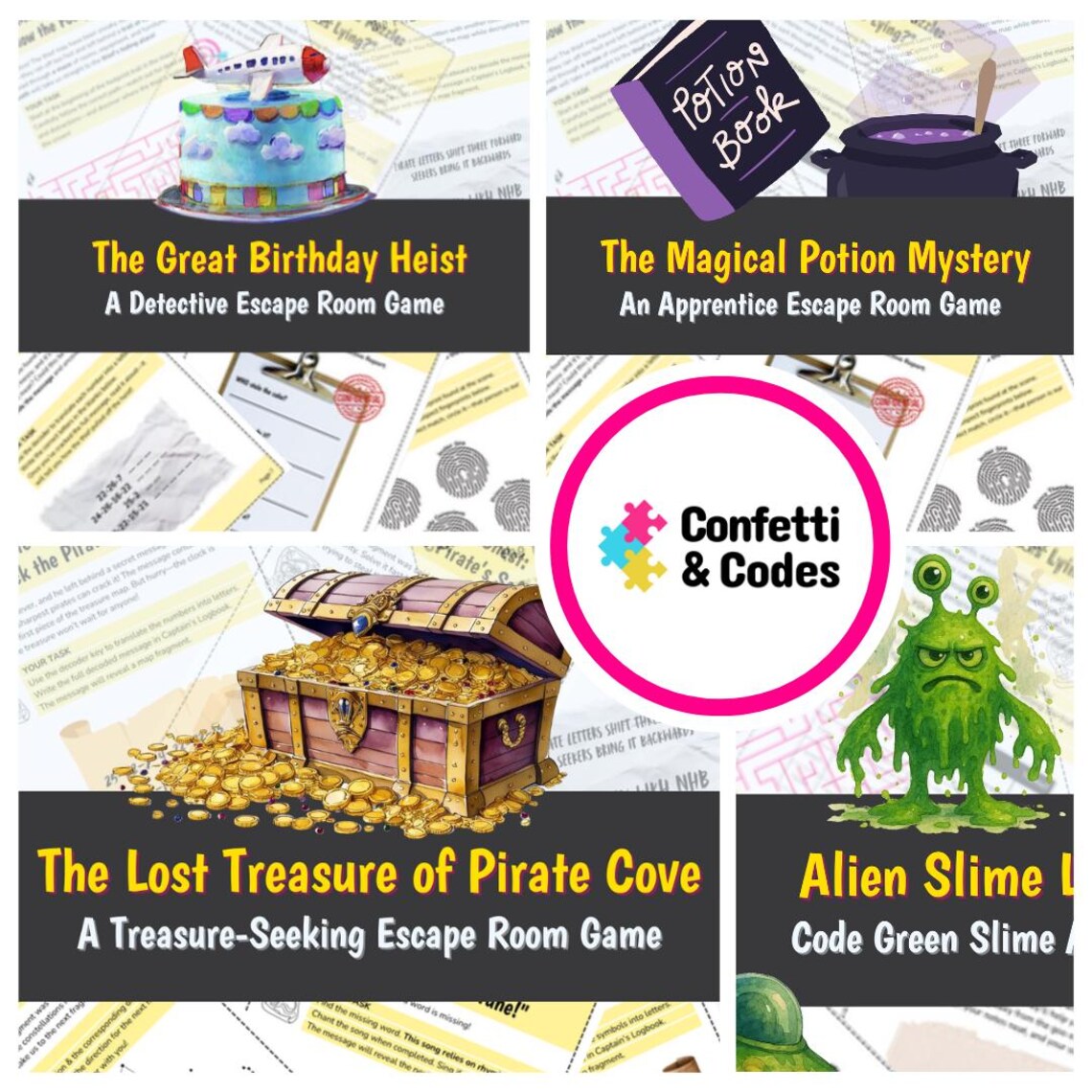 Pirate Treasure Hunt Escape Room Game: Kids' Printable Adventure (ages ...