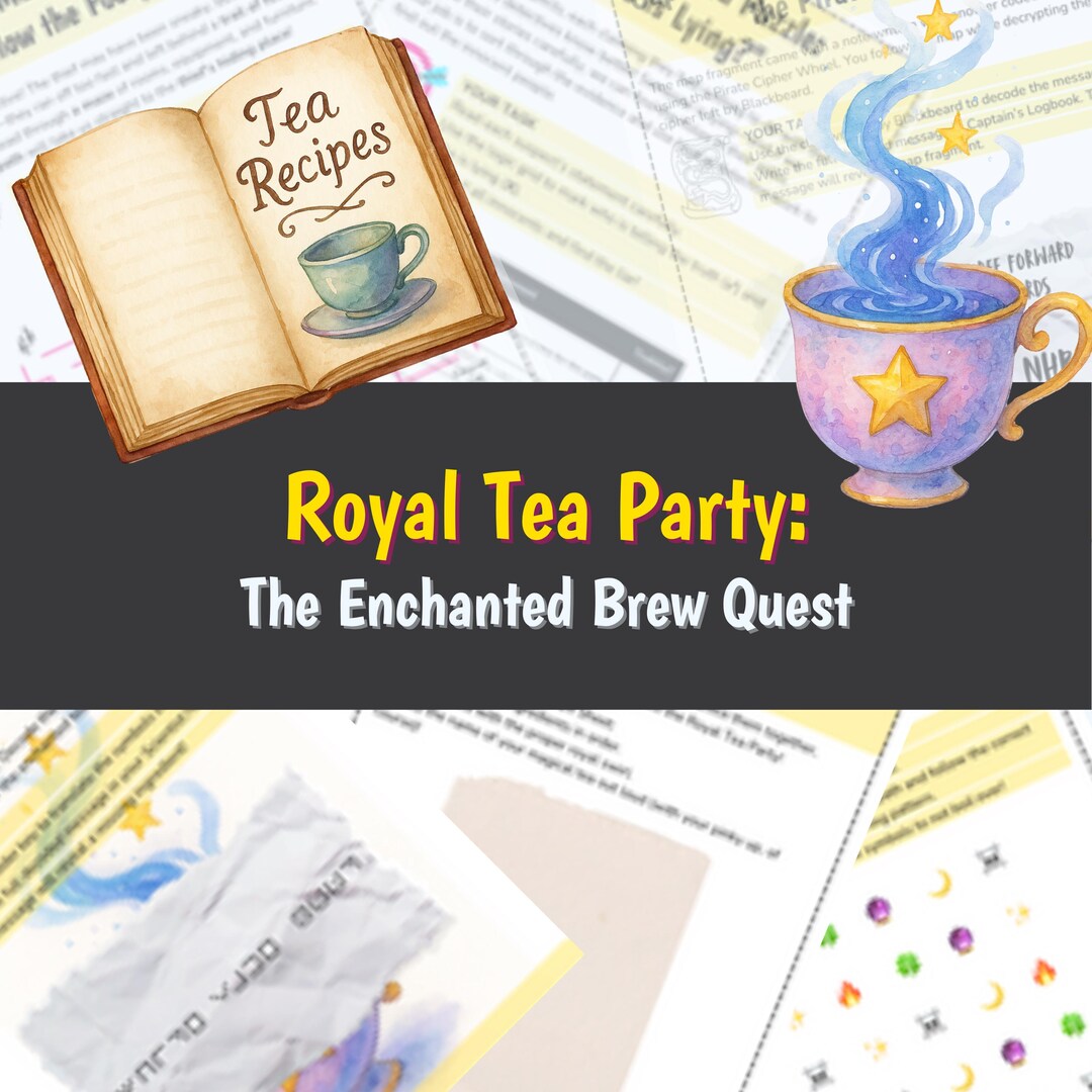 Royal Tea Party Escape Room: Printable Princess Puzzle Game (PDF ...