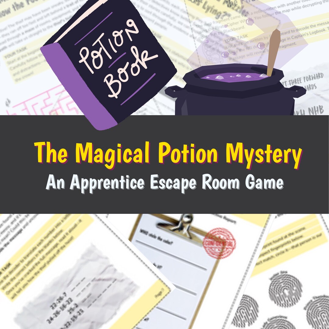 Potion Lab Mystery Game for Kids | Printable Escape Room | Magic Potion ...