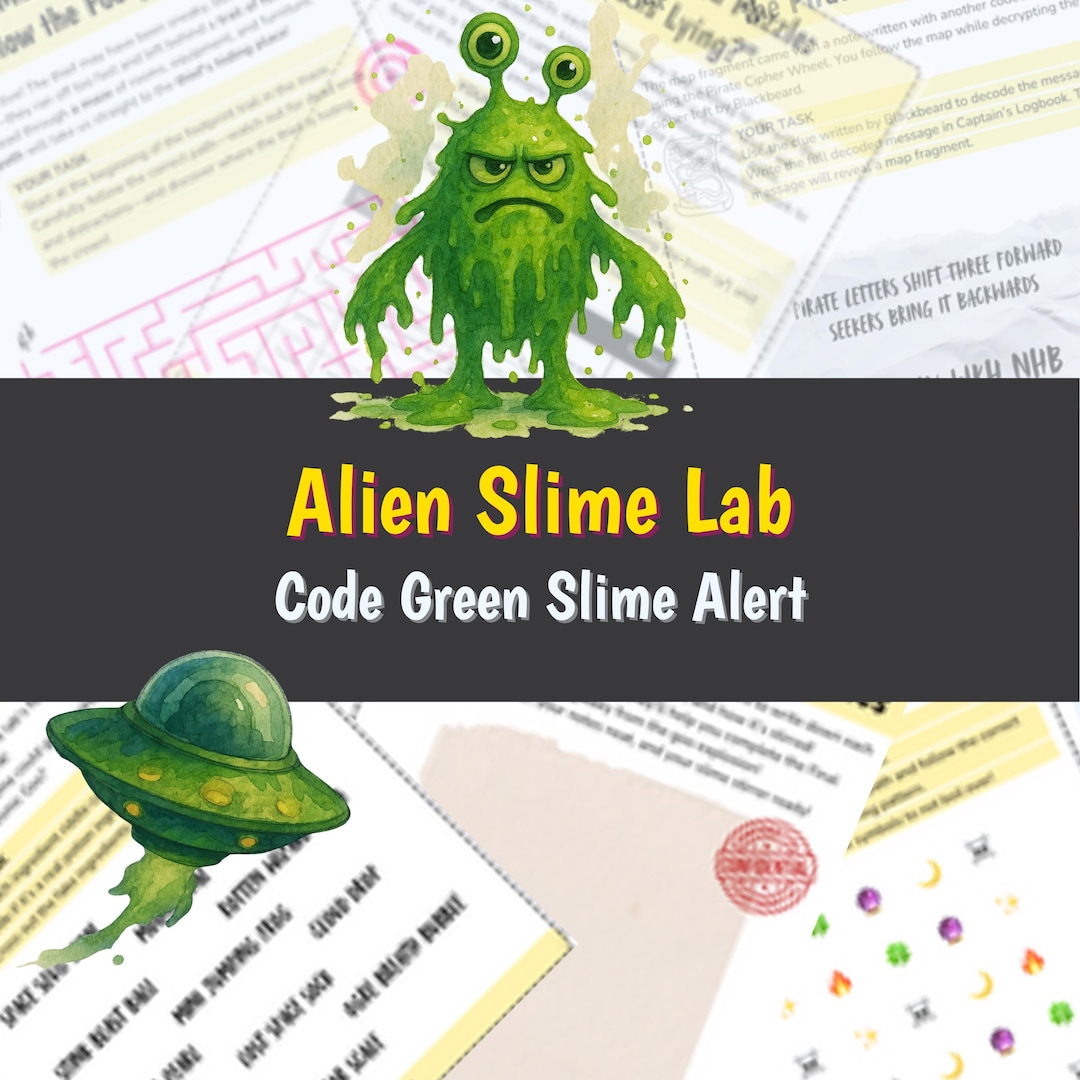 Cosmic Goo Slime Escape Room Game | Printable Kids Puzzle Adventure ...