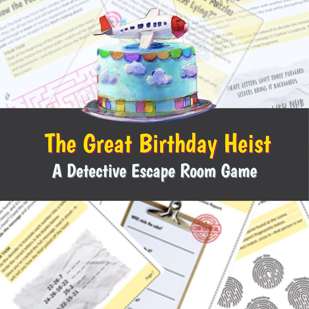Kids Mystery Game: Who Stole the Birthday Cake? Printable Escape Room ...