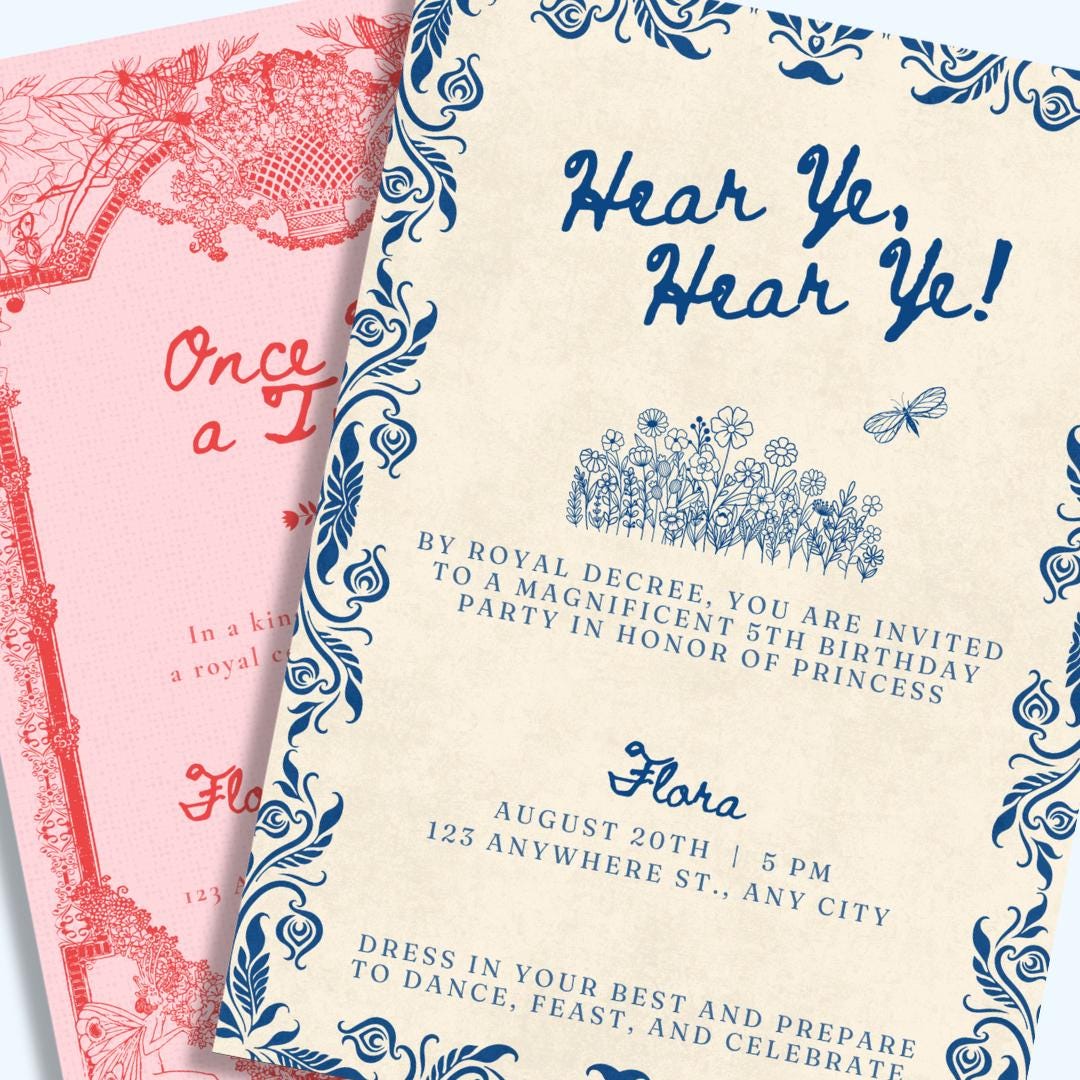 Royalty Event Birthday Invitation | Princess or Prince Party Invite ...