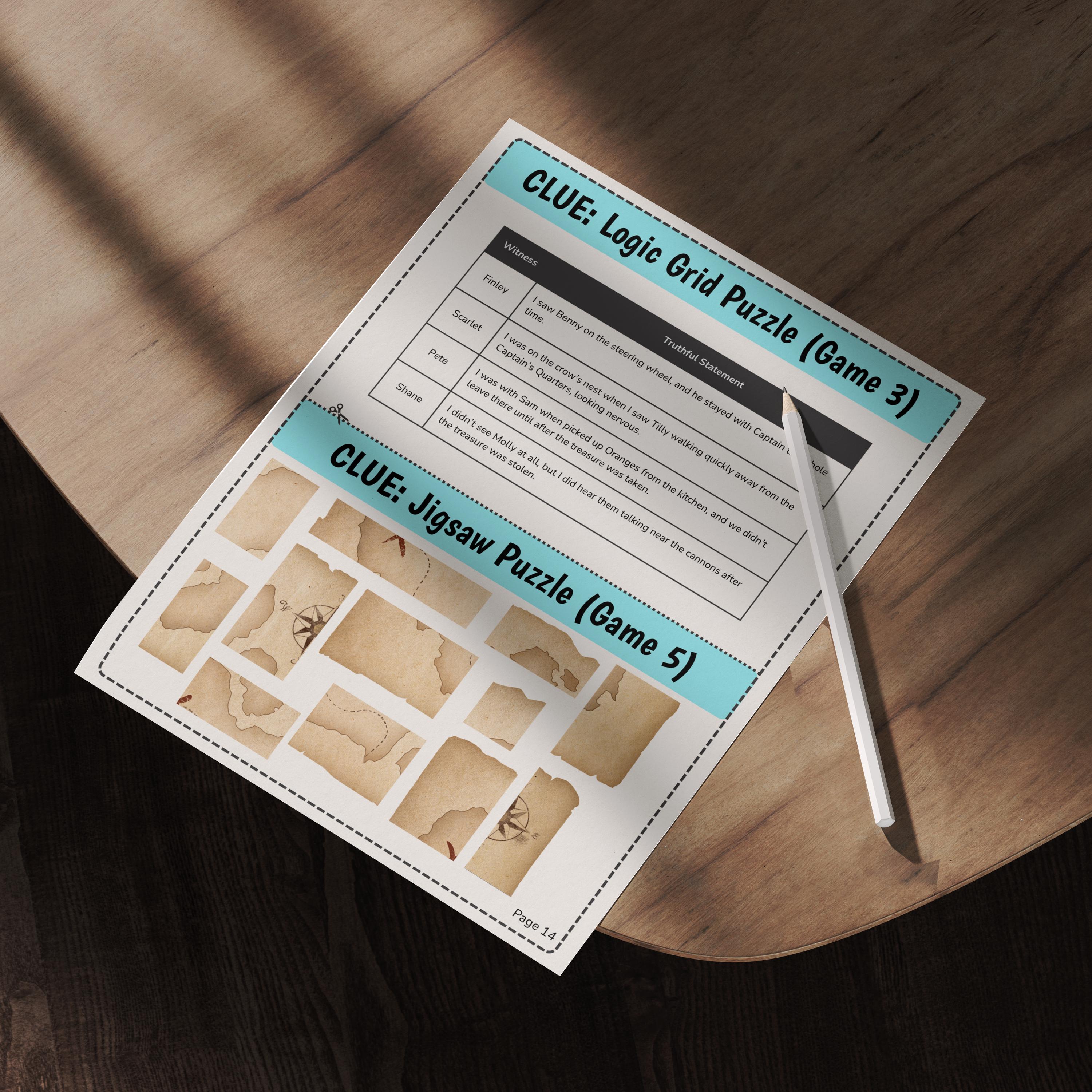 Pirate Escape Room Game: Kids DIY Printable Puzzle Adventure (digital ...