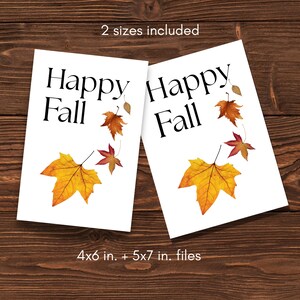 Happy Fall Greeting Card Printable | Happy Autumn Card | Happy Fall ...