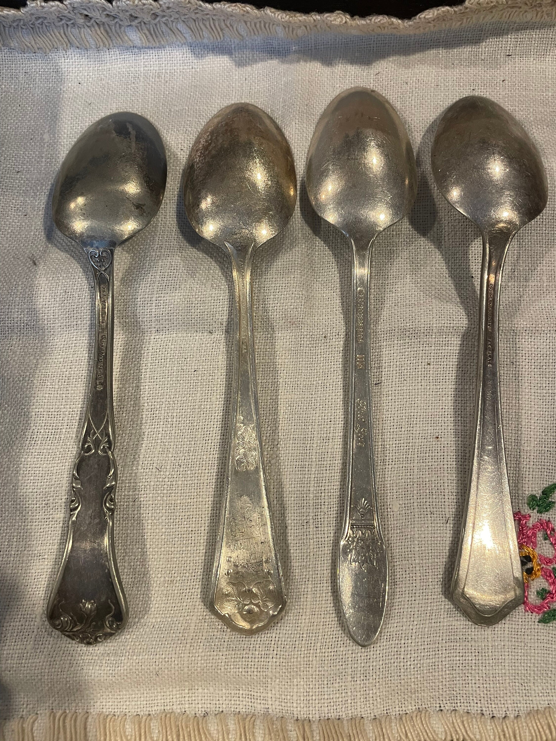 Set of 4 Teaspoons, Various Styles - Etsy