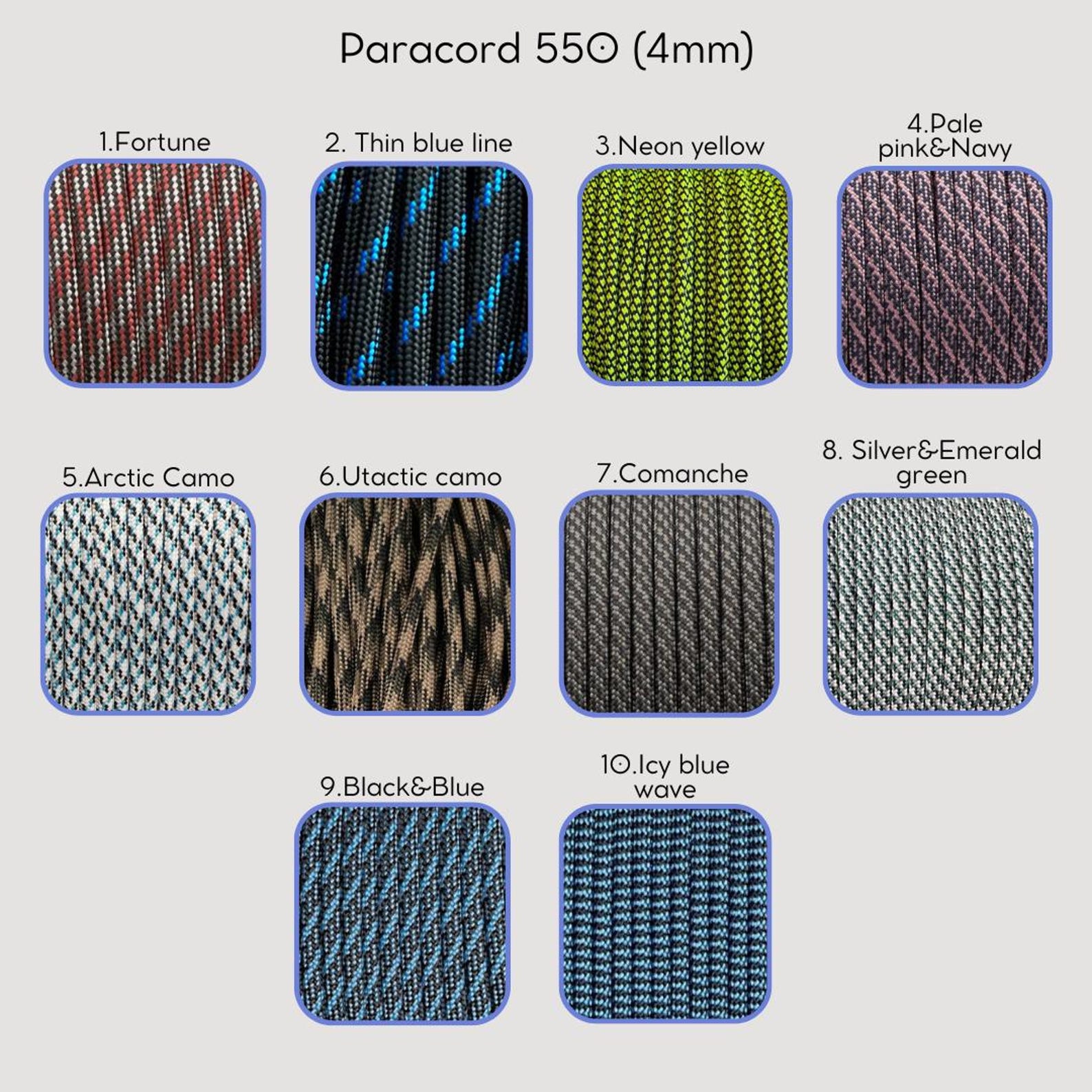 Short Paracord Camera Rope, Pick Your Color, Peak Design Camera ...