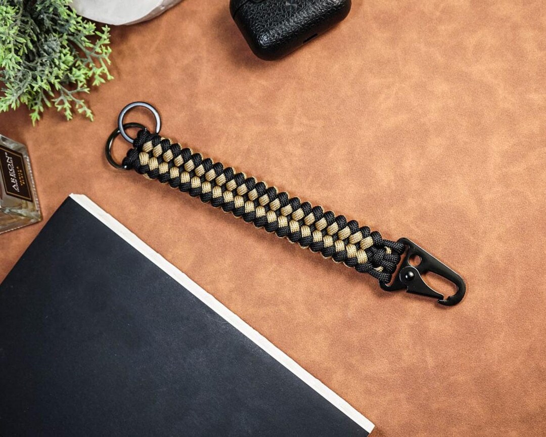Tactical Braided Paracord Keychain: HK Hook, Custom Colors - Etsy