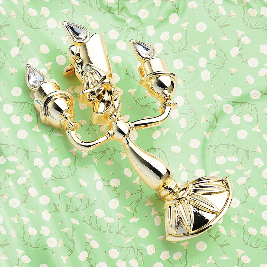 Candlestick Brooch, Metal Brooch, Cartoon Brooch, Metal Candlestick ...